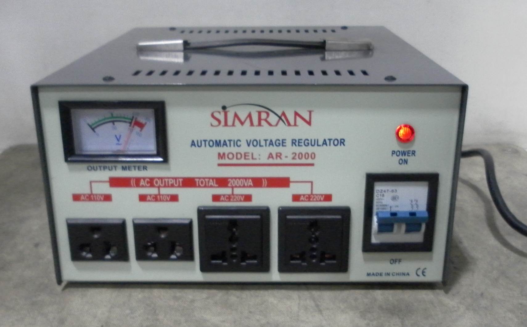 Simran 2000 Watt Automatic Voltage Regulator AR-2000 | eBay Simran 2000 Watt Automatic Voltage Regulator AR-2000 | eBay
